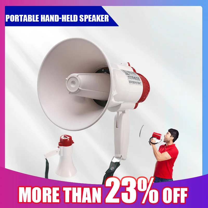 Altavoz de mano portátil para YS 8S, megáfono con correa de agarre ...