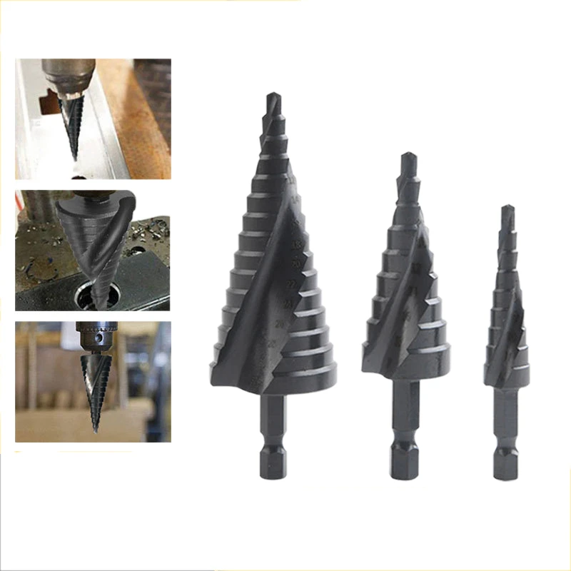 3pcs-HSS-Cobalt-Step-Drills-Bit-4-32MM-High-Speed-Steel-Nitrogen-Spiral ...