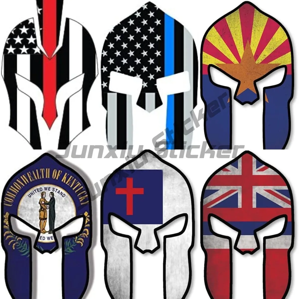 Creative-Spartan-Helmet-Stickers-Thin-Gold-Line-Flag-Spartan-Warrior ...