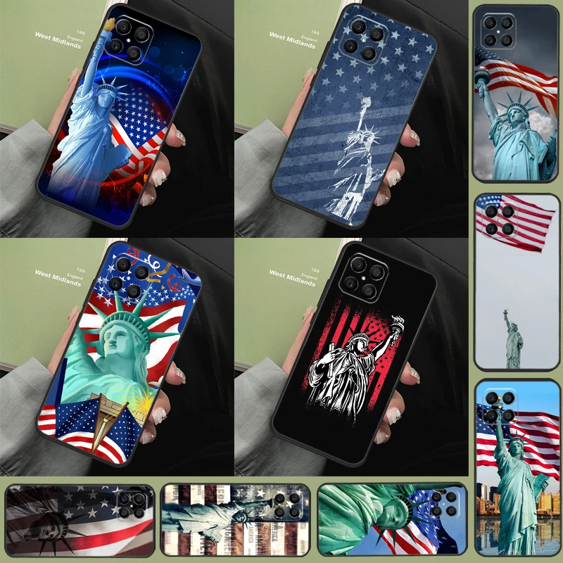 America-Flag-Statue-of-Liberty-Phone-Case-For-Huawei-P40-P20-P50-P30 ...