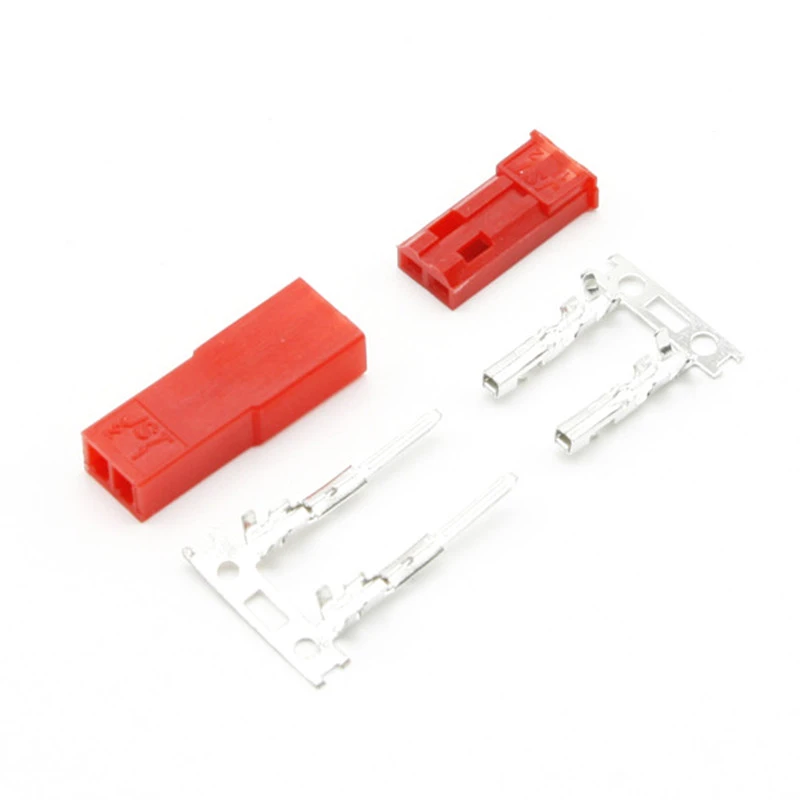 10sets 2.54mm Jst Syp 2-pin Female & Male Red Plug Housing Crimp ...