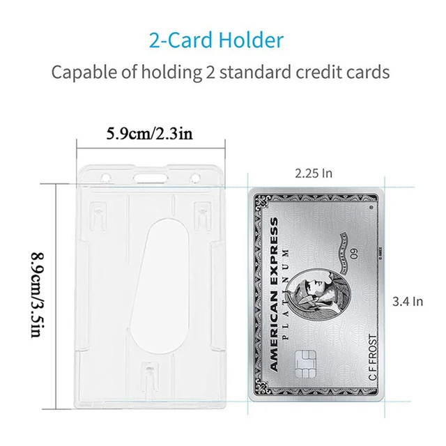 Clear Id Card Sleeve Protectors Office ID Protective Card Holder