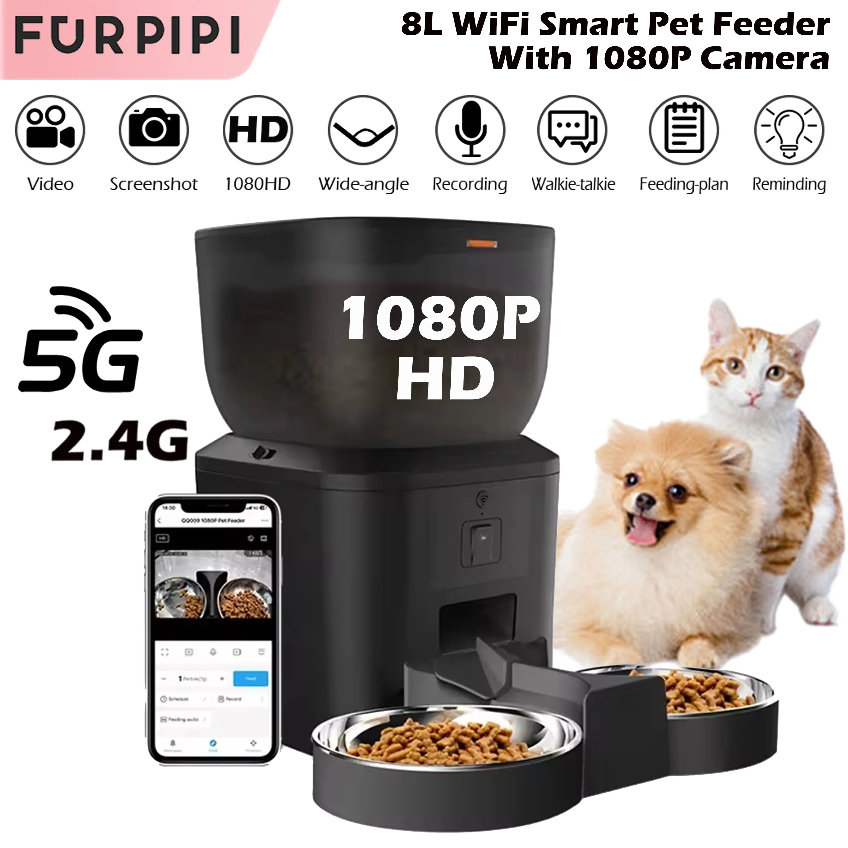 Comedero-autom-tico-para-gatos-con-c-mara-de-v-deo-de-1080p-dispensador ...