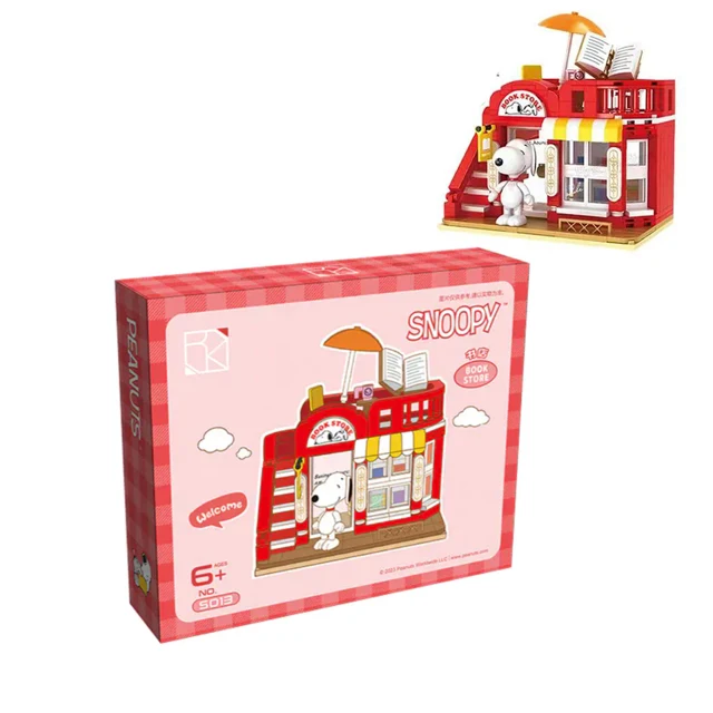 HSANHE-Snoopy-Book-Store-Building-Blocks-DIY-Creative-Trendy-Scene ...