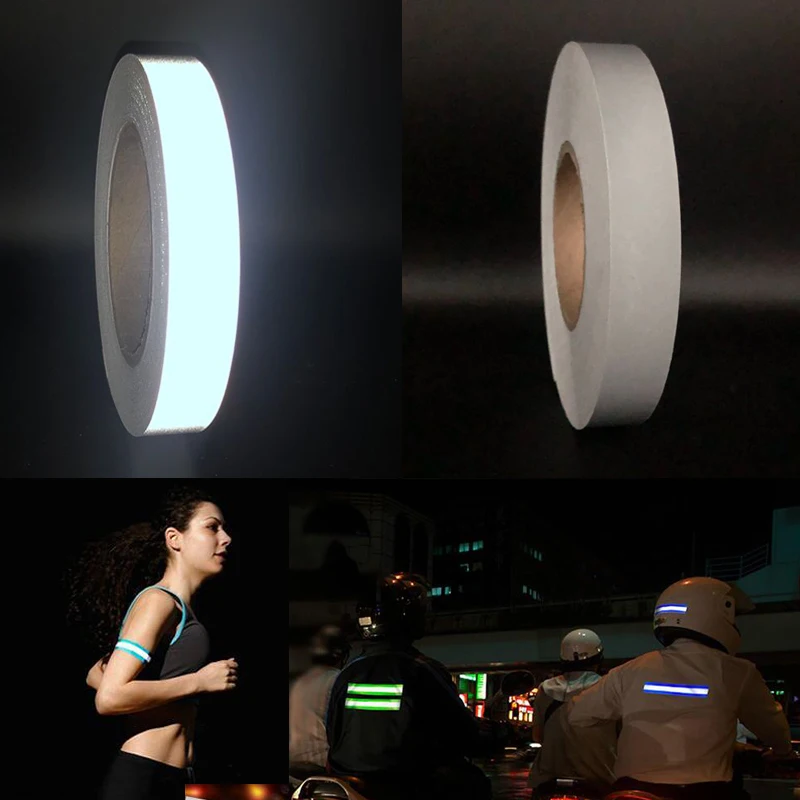 Reflective Fabric Sticker Self-Adhesive Backing Warning Tape For ...