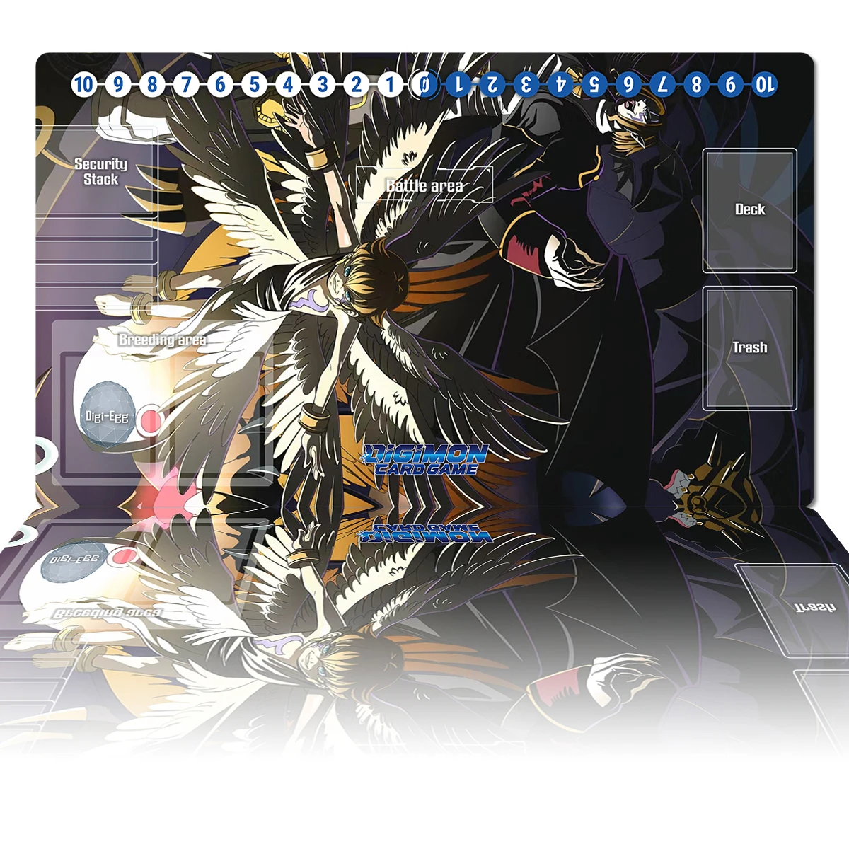 Digimon Playmat Lucemon: Falldown Mode DTCG CCG Board Game Trading Card ...