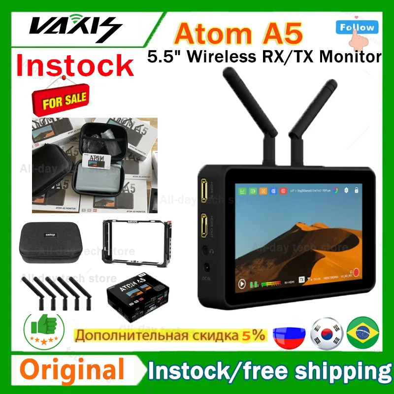 Vaxis-Atom-A5-TX-RX-Professiona-Wireless-Monitor-5-5-inch-150m ...