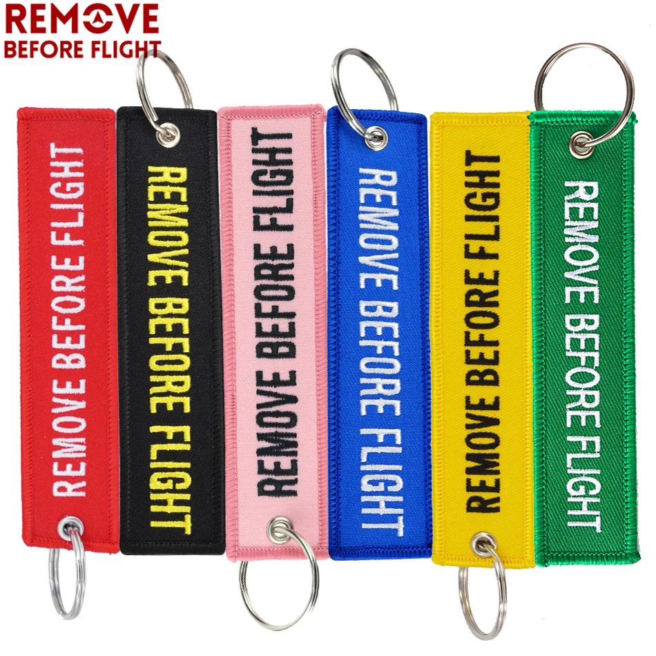 6 PCS Keychain Remove Before Flight Aviation Gifts Tag Keychains for ...