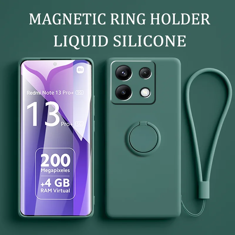 Liquid-Silicone-Case-For-Xiaomi-Redmi-Note-13-12-11-10-Pro-Plus-Redmi ...