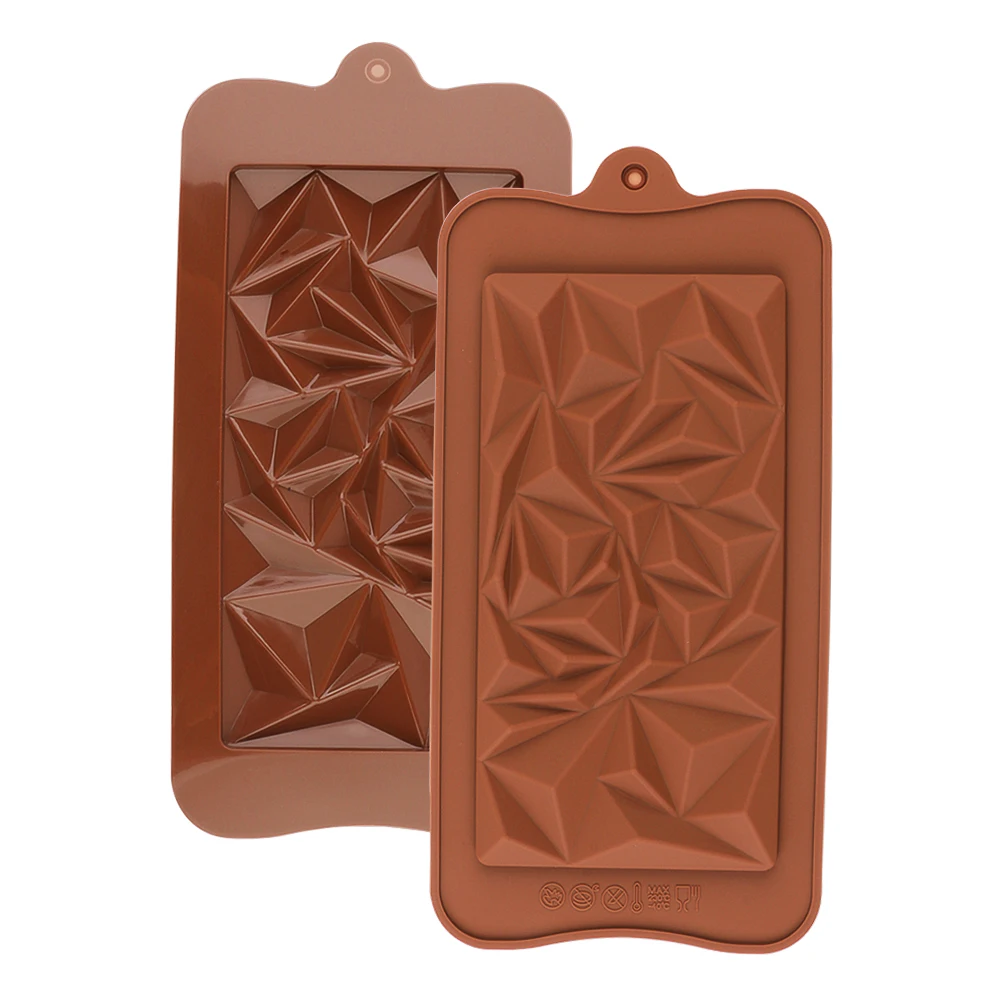Diamond-Shape-Chocolate-Bar-Mold-Candy-Dessert-Silicone-Mould-Baking ...