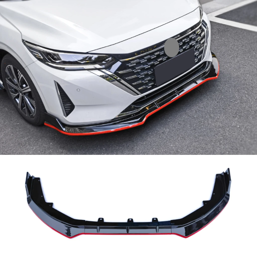 Front Bumper Lip Spoiler Splitter Diffuser Body Kit Tuning ABS Canard ...