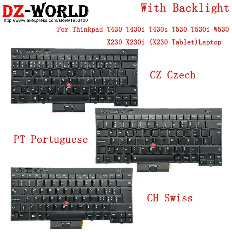 Ch suíço pt português cz tcheco backlit teclado para lenovo thinkpad ...