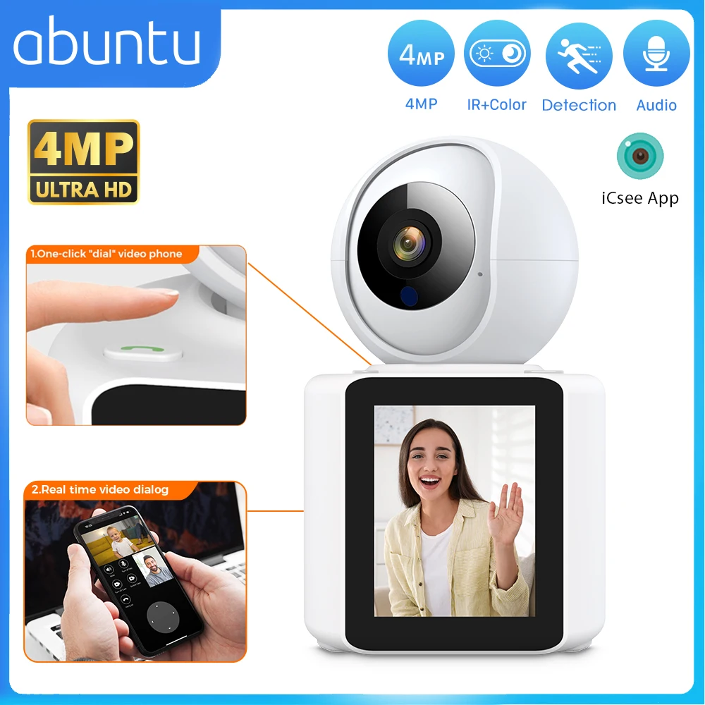 4MP-2K-2-4-inch-Big-Screen-Wifi-Surveillance-Camera-Indoor-Child ...