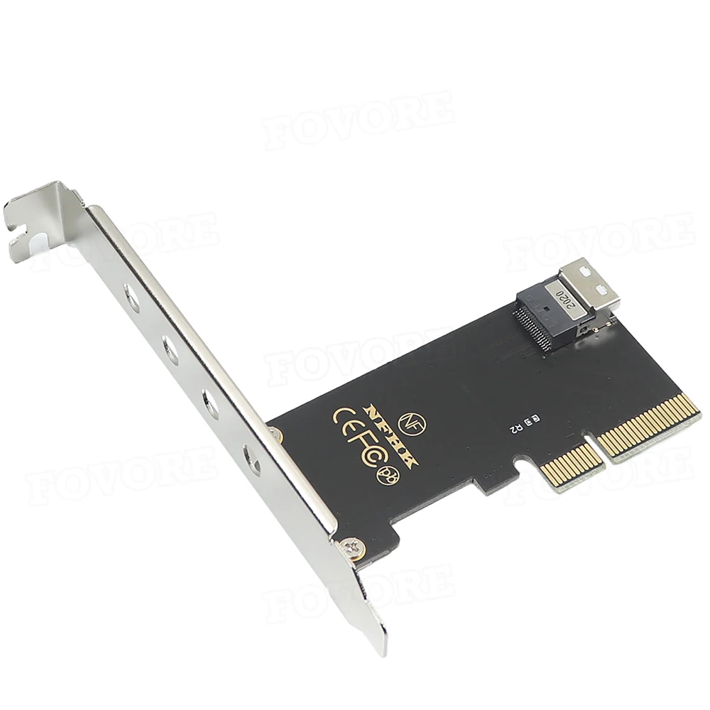 Адаптер PCIe to Slimline SAS PCI Express 3.0 x4 SFF-8654 SSD-конвертер ...