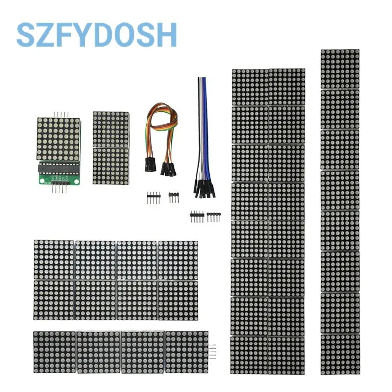 1 2 4 8 Bit Max7219 60 60 Dot Matrix Module Microcontroller Led Display Module For