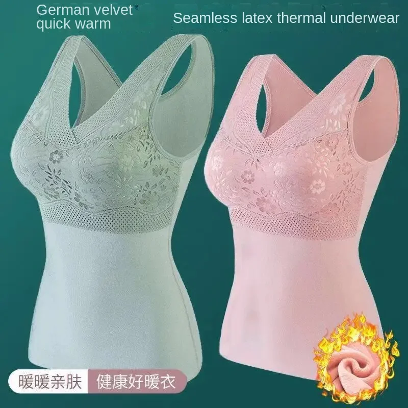 Warm-Winter-Thermal-Tank-Tops-Women-Soft-Thick-Fleece-Undershirt ...