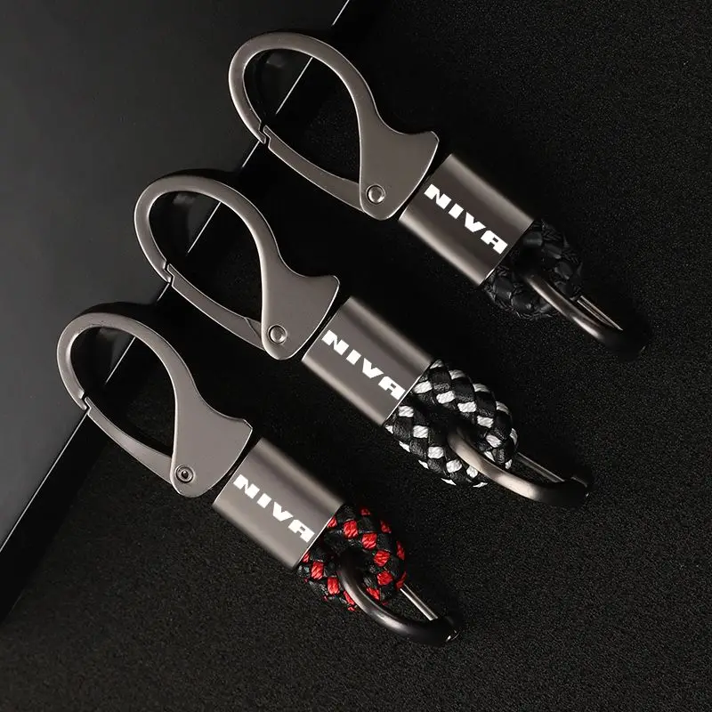 Car Styling Leather/zinc Alloy Car Emblem Key Ring Keychain For Lada ...