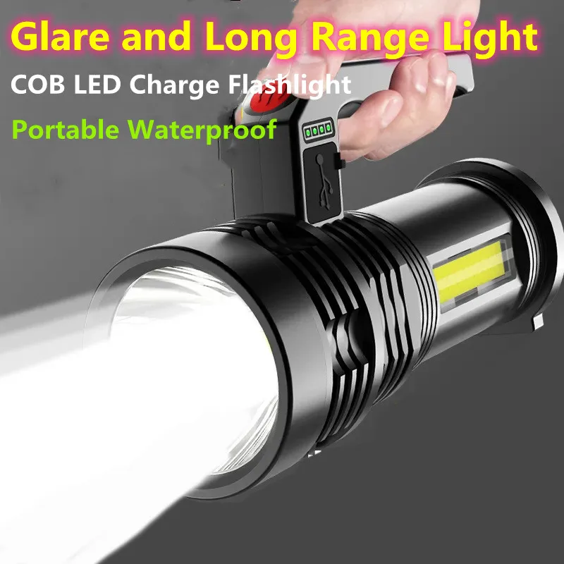 USB-Rechargeable-LED-Flshlights-High-Power-Tactical-Flashlight-Outdoor ...