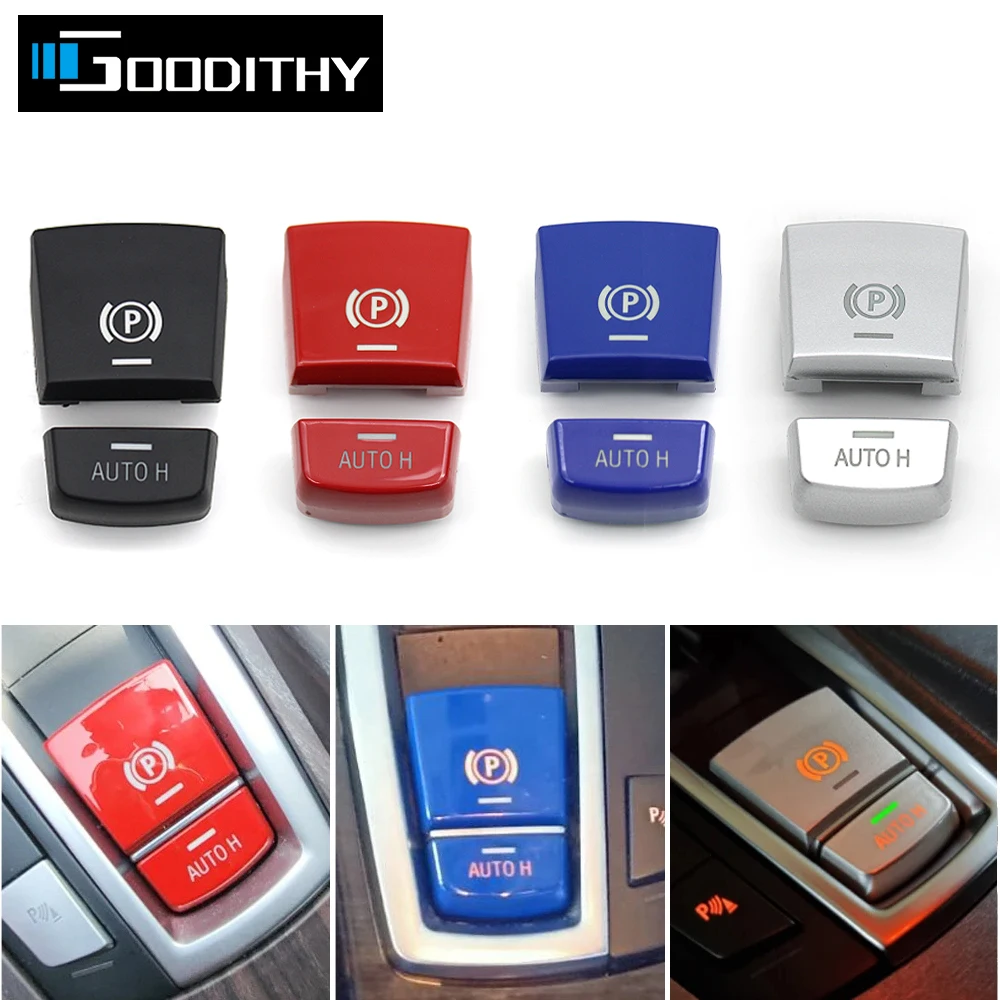 Car Electronic Handbrake P Button AUTO Panel Plastic Cap Switch For BMW ...