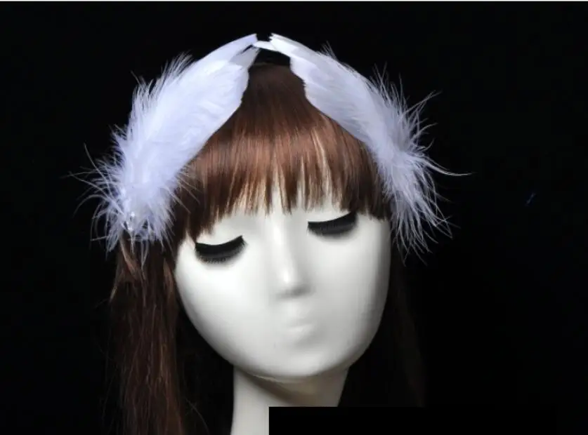 Ballet White Blue Feather Headwear with Headdress Ballet Decorative ...