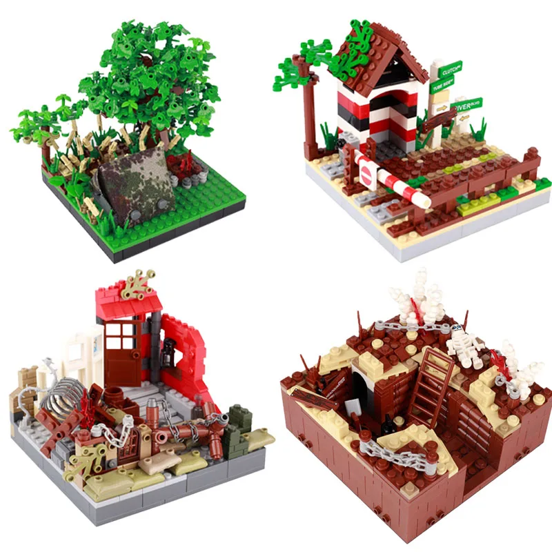 MOC-Building-Blocks-WW2-German-Trench-Relics-Military-Figures-Field ...