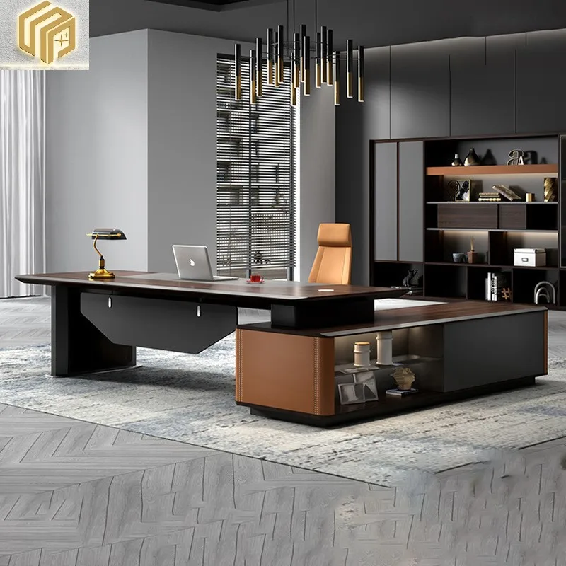 The-boss-s-desk-is-simple-modern-large-class-high-end-office-furniture ...