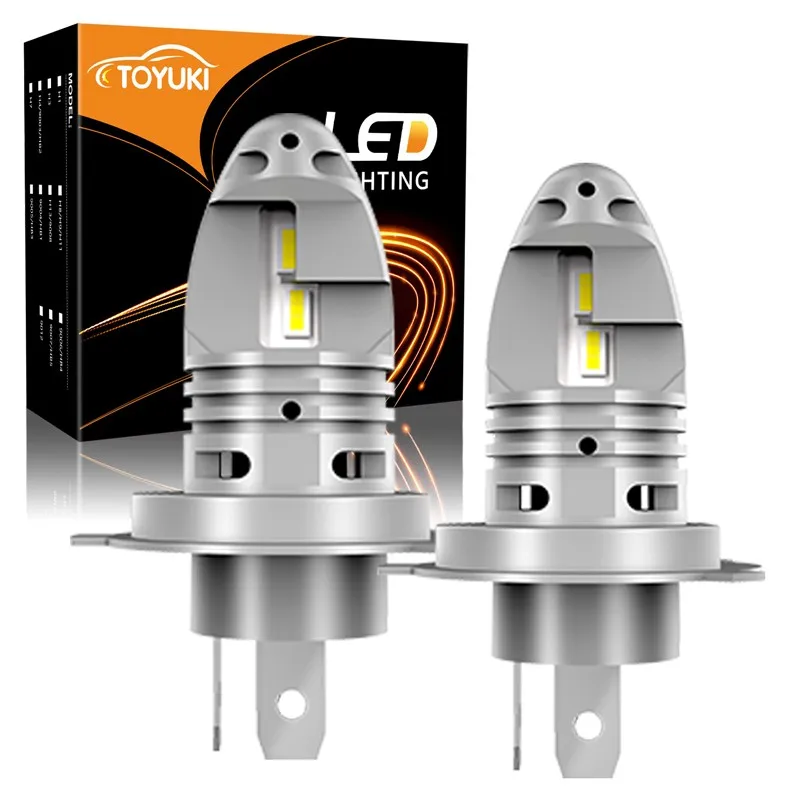 TOYUKI-2Pcs-H4-Led-Headlight-Bulb-18000lm-Halogen-Size-for-9003-Car ...