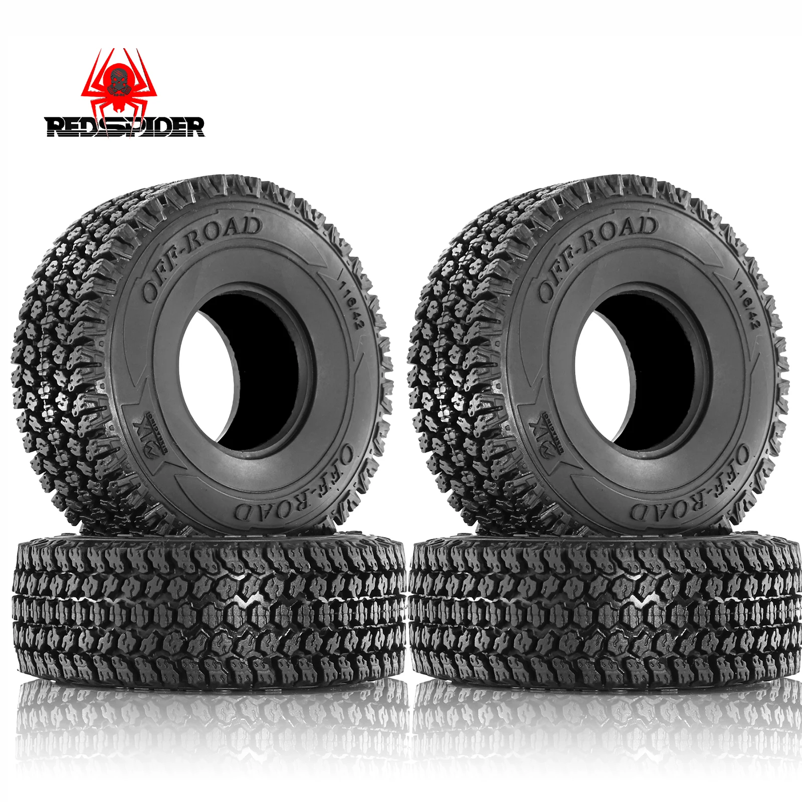 RED SPIDER 1.9 Crawler Tires 116mm Foam Fit Tires for Axial SCX10 90047 ...