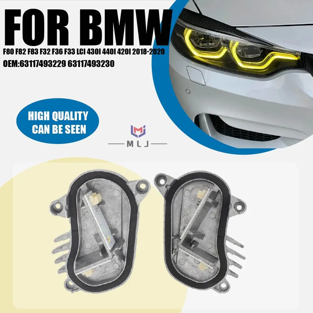 LED Headlight Yellow DRL Angel Eyes Daytime Running Light Module For ...