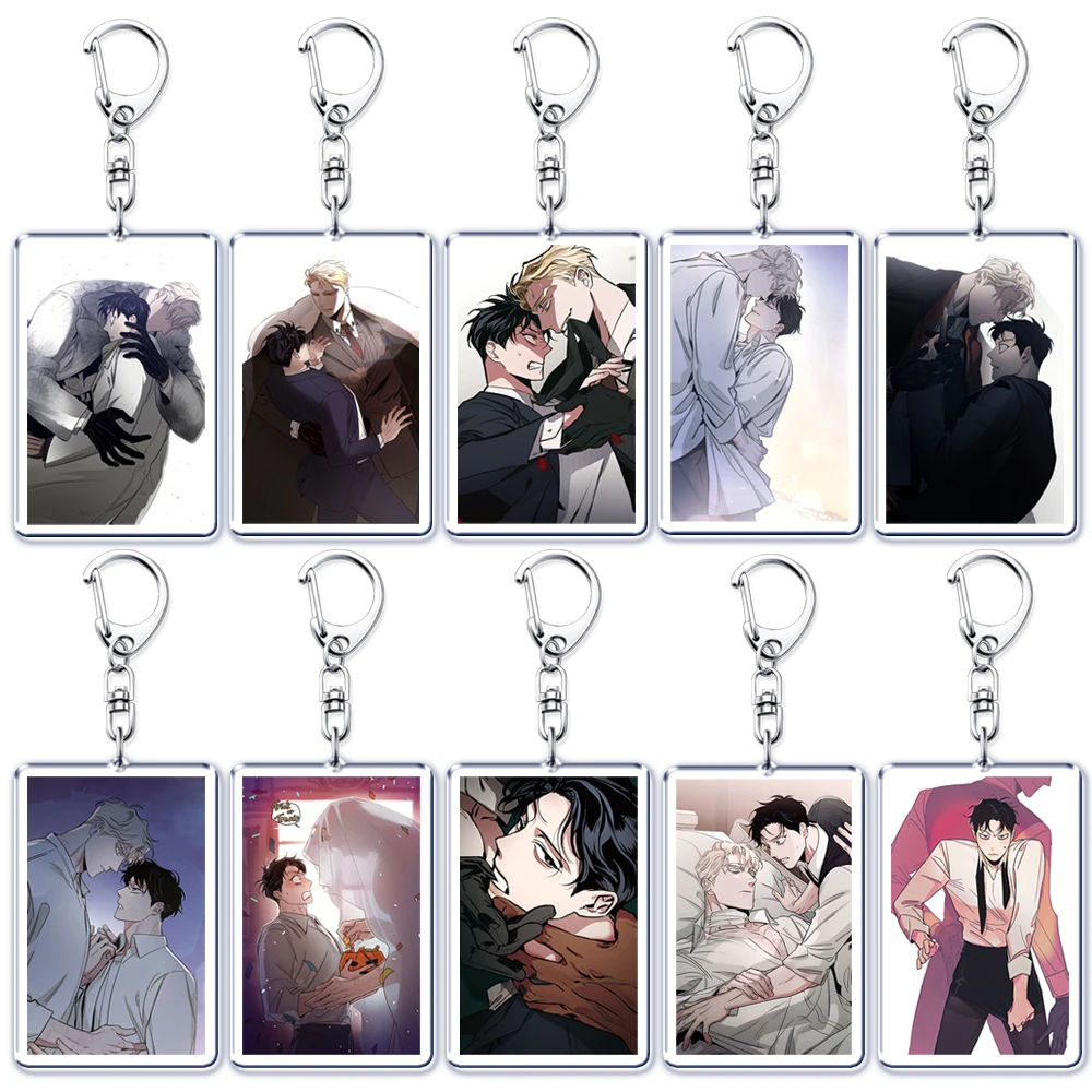 Korean-Manga-BL-Manwha-Roses-and-Champagne-Keychain-for-Accessories-Bag ...