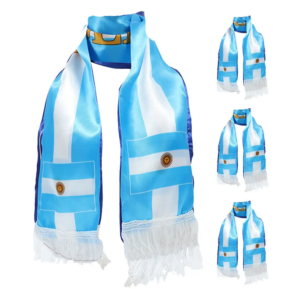 4Pcs Soccer Fan Scarves Traditional Knit National Team Scarf Sports ...