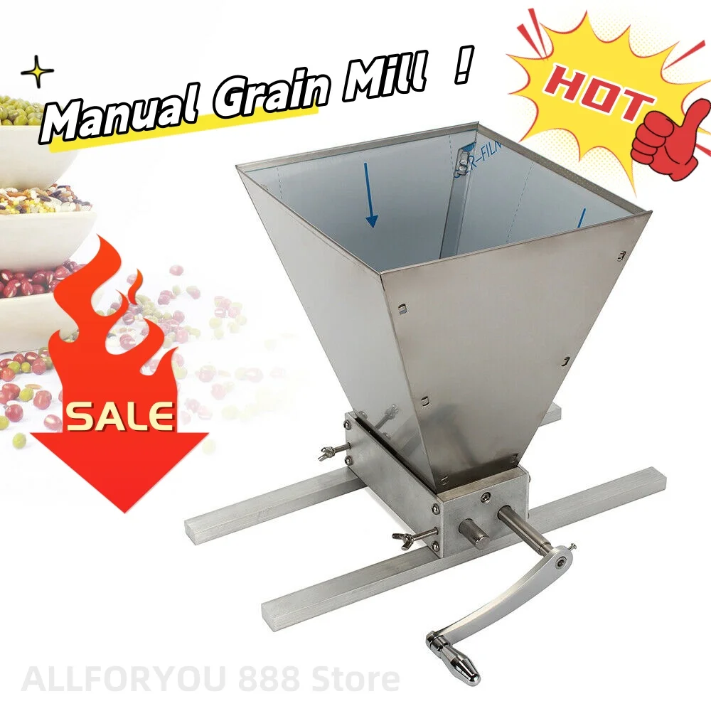 Manual-Grain-Mill-Large-Aluminum-Mill-Crusher-Brew-Grinder-Wheat ...