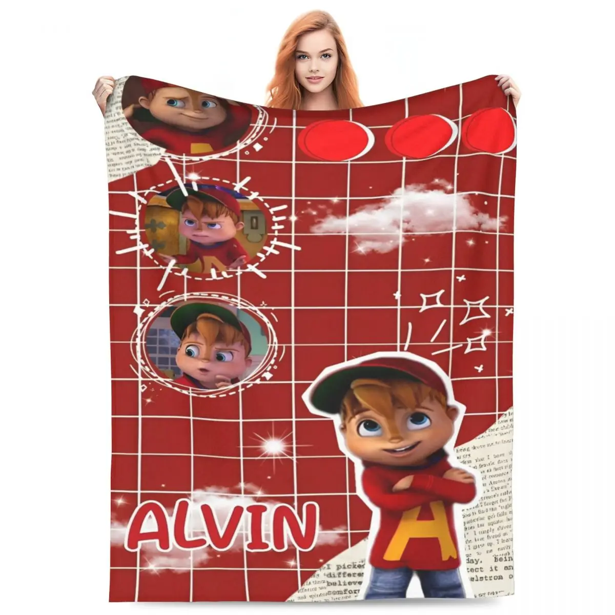 Alvin The Chipmunks Cartoon Blanket For Home Decor Cozy Soft Micro ...