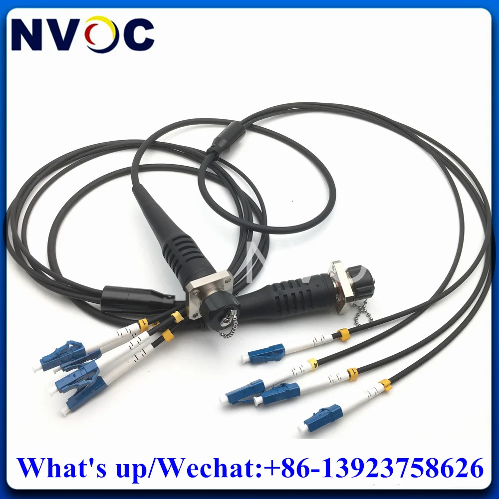 2Pcs-4Cores-Black-Armored-Cable-1M-4C-ODC-Square-Type-Female-to-LC-UPC ...