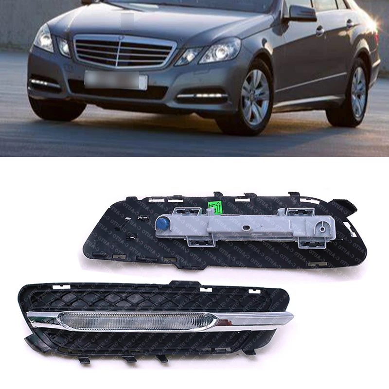 LED Car Front bumper DRL For Mercedes Benz E-CLASS W212 2010 2011 2012 ...