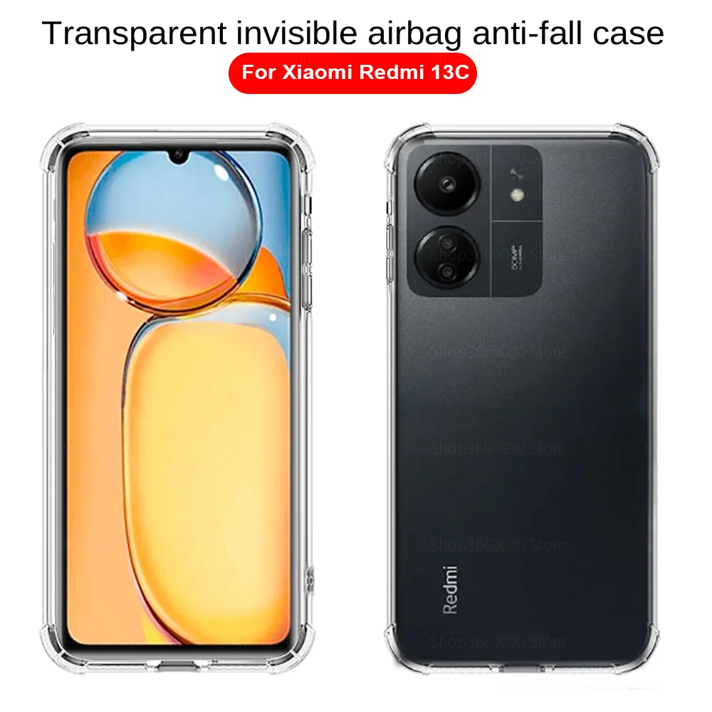 Redmy-13C-13-c-c13-Xaomi-Redmi13C-case-clear-shockproof-soft-silicone ...