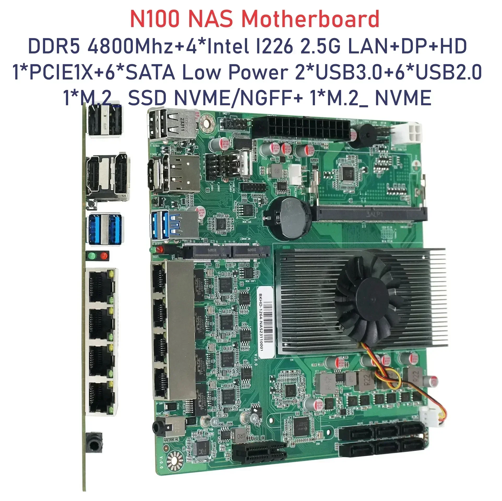 N100-NAS-Motherboard-ITX-Home-Processor-DDR5-4800Mhz-4-Intel-I226-2-5G ...