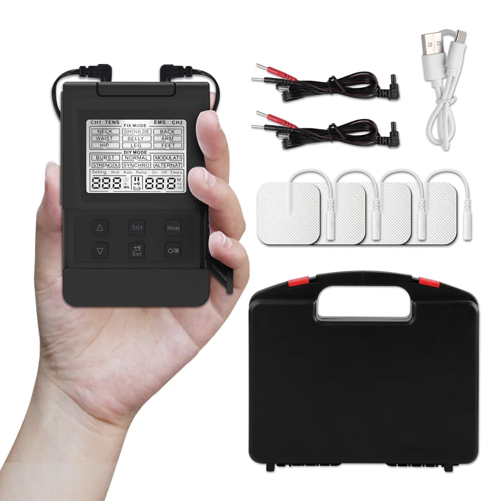 USB-Rechargeable-EMS-Electric-Muscle-Therapy-Stimulator-Tens-Unit ...