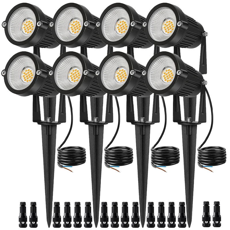 7W Low Voltage Landscape Light 12V LED Warm White Waterproof Outdoor ...