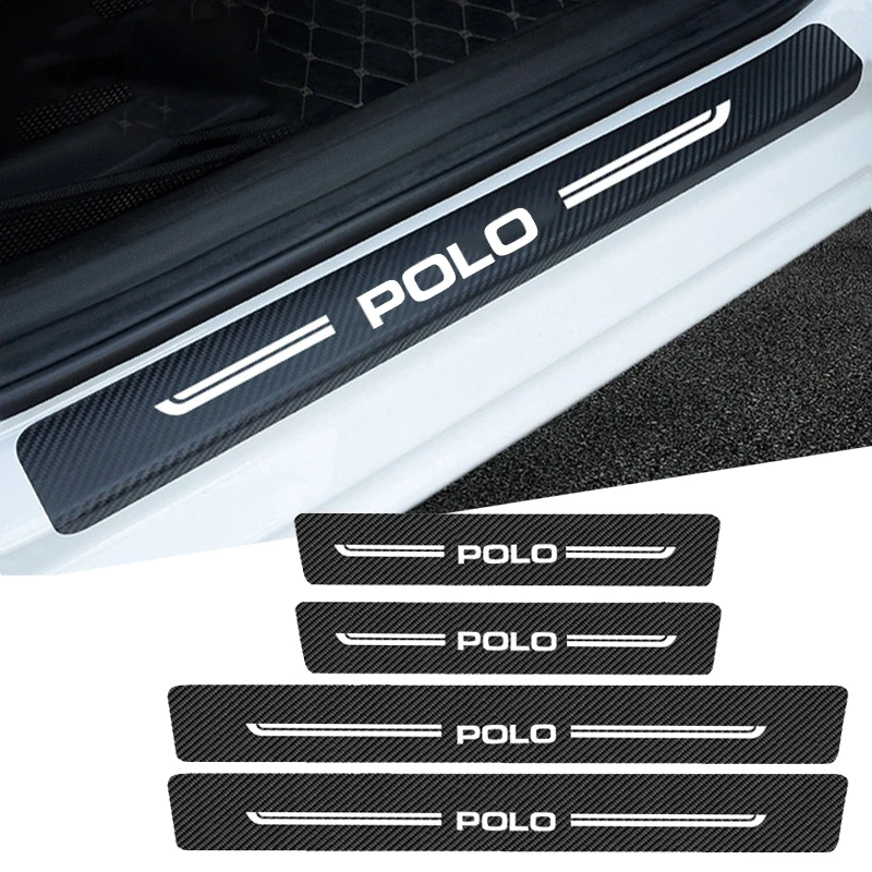 1 5pcs Car Door Sill Protector Sticker for Volkswagen VW POLO Logo 6R ...