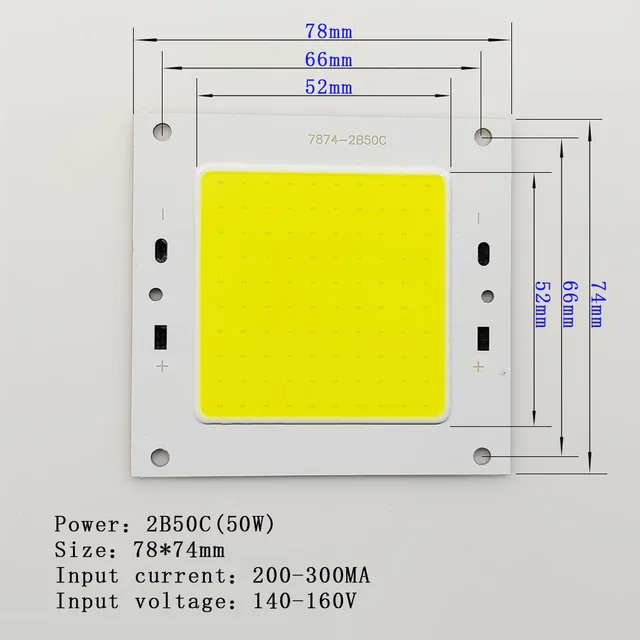 Led COB Chip 50W 29-36V 50W 140-160V High Power Integrated LED Beads ...