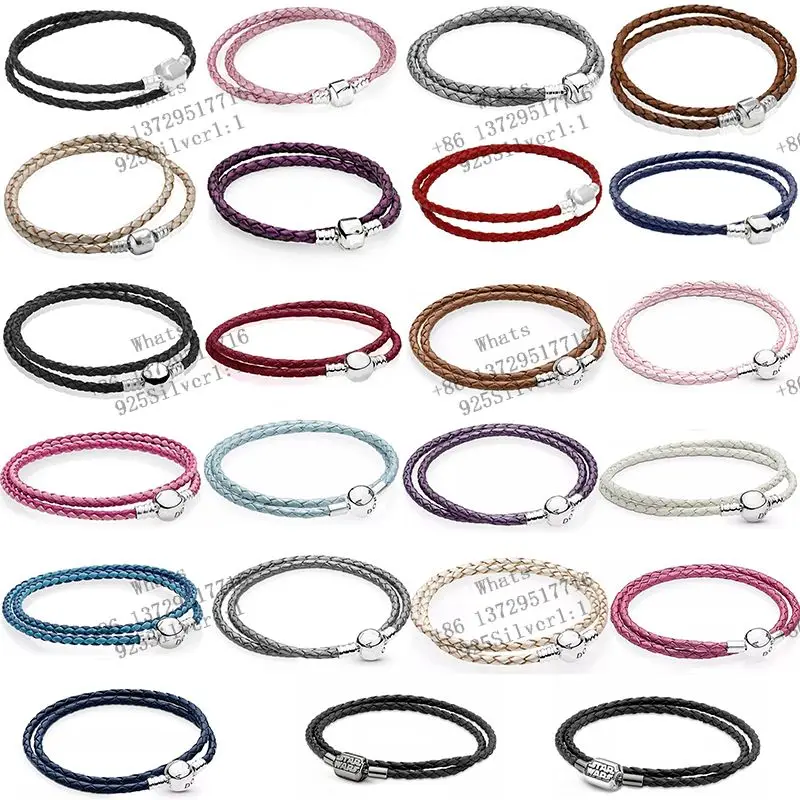 925-Sterling-Silver-Couple-With-Red-And-Black-Double-Loop-Good-Luck ...