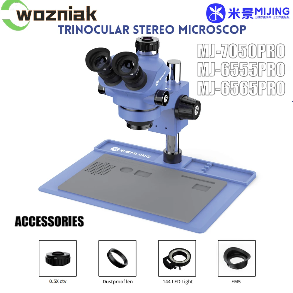 MIJING-7050PRO-6565PRO-Trinocular-Microscope-Head-7-50X-6-5-65X-Simul ...