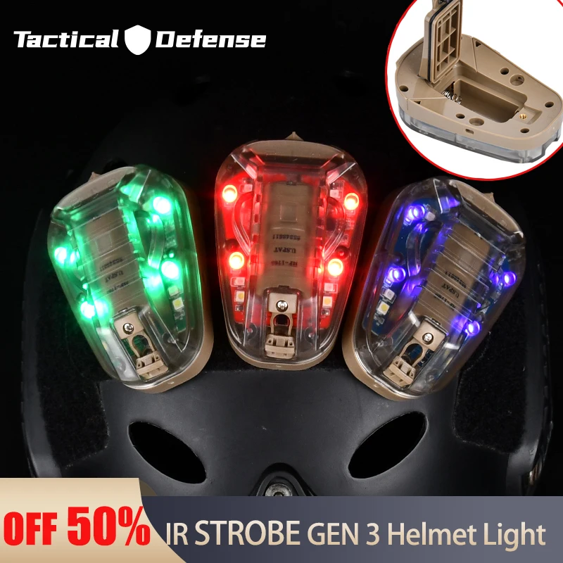 Airsoft-Sport-Helmet-light-GEN-3-Tactical-HEL-STAR-6-Signal-Green-Red ...