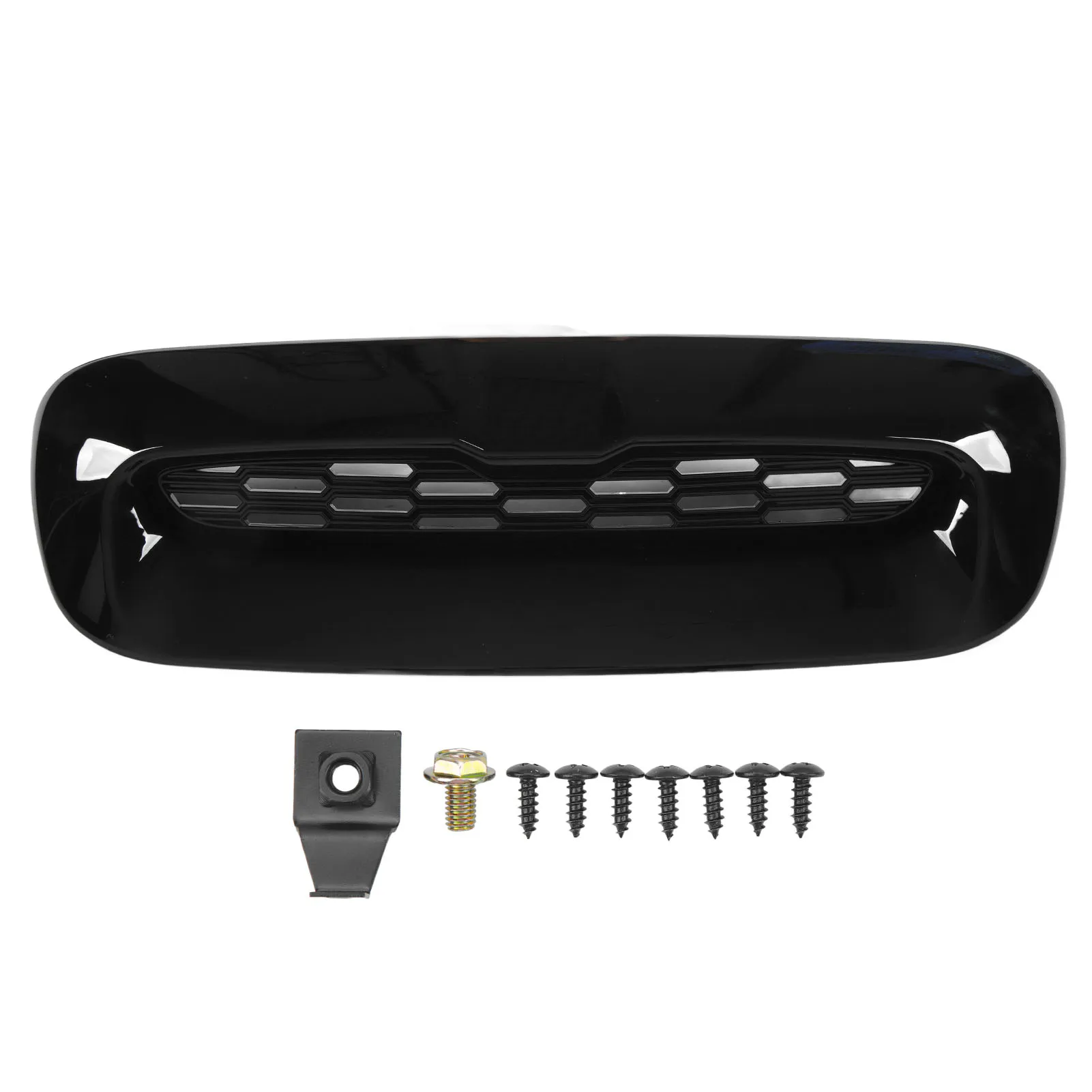 2PCS Front Engine Hood Vent Trim Bright Black Air Outlet Cover ...