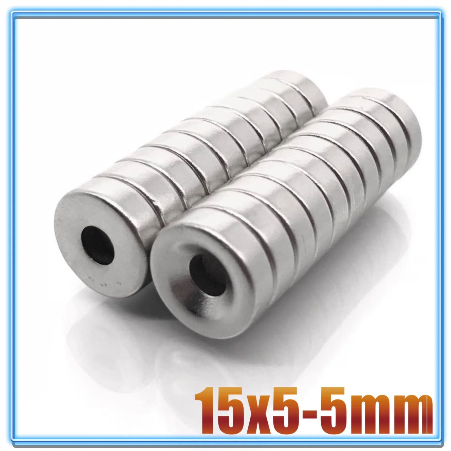 2-200PCS-15x5-5-Super-Powerful-Magnets-15-5-mm-Hole-5-mm-Permanent ...