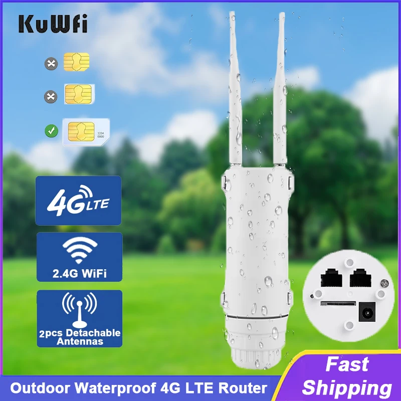 KuWFi-Outdoor-4G-LTE-Router-Waterproof-Wireless-Wi-Fi-Router-External ...