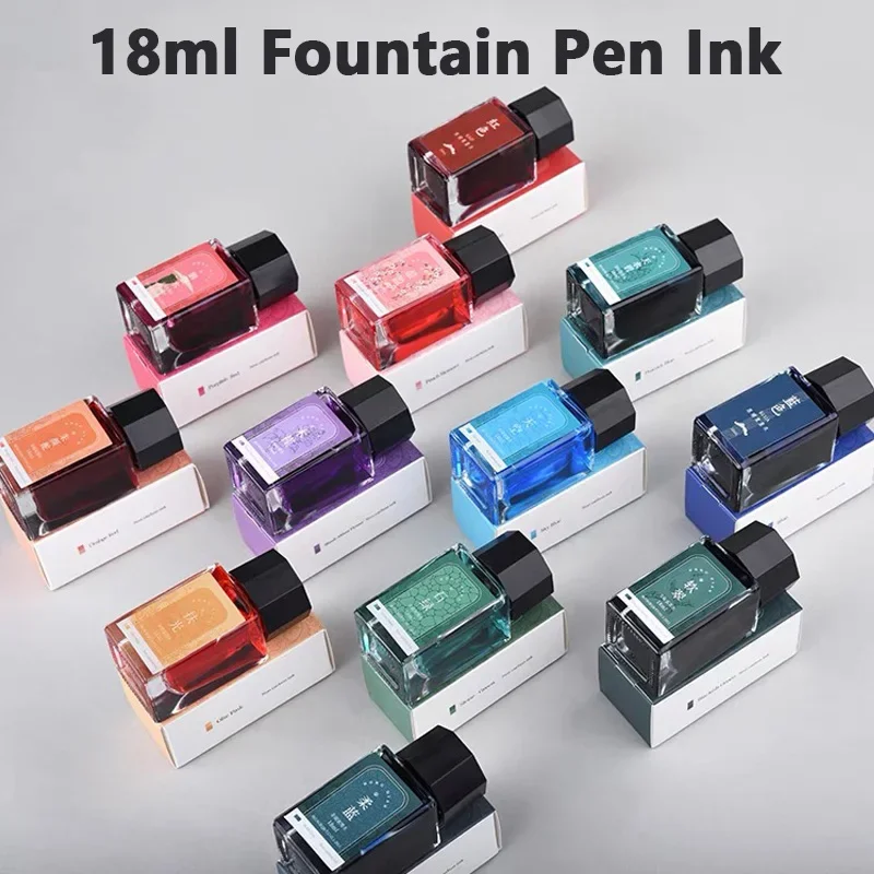 HONGDIAN-18ml-Fountain-Pen-Ink-Chinese-ink-Multicolour-Glass-Bottled ...