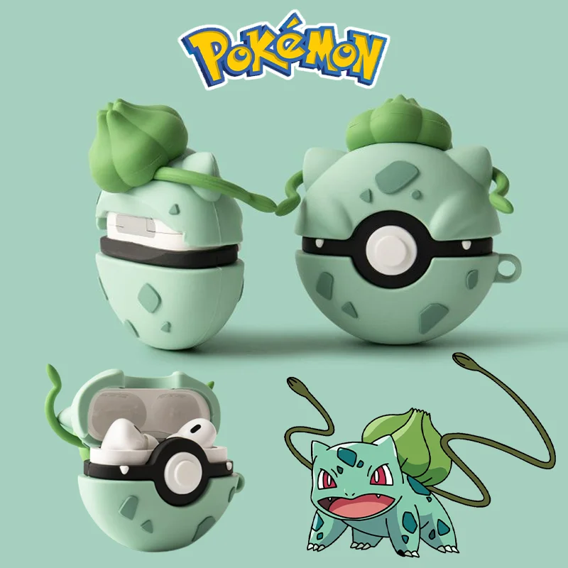 Pokemon Case for Apple AirPods 1 2 3 Airpod Pro 3D Bulbasaur Key Chain ...
