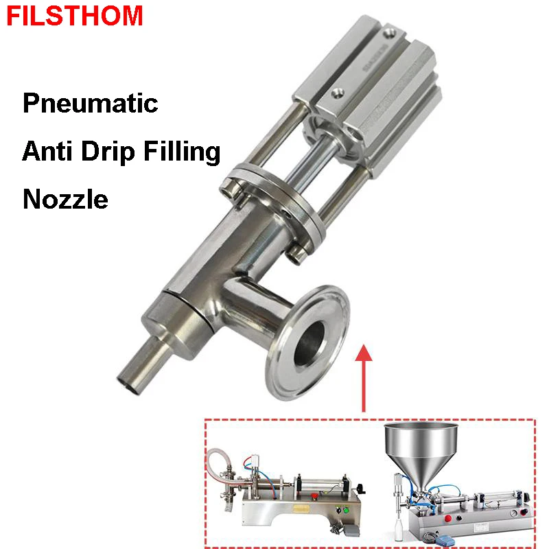 Pneumatic Filling Nozzle Liquid Paste Filling Valve 50.5mm Chuck ...